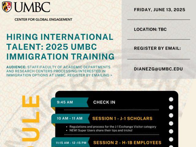 2025 UMBC Immigration Training Day · Training · myUMBC